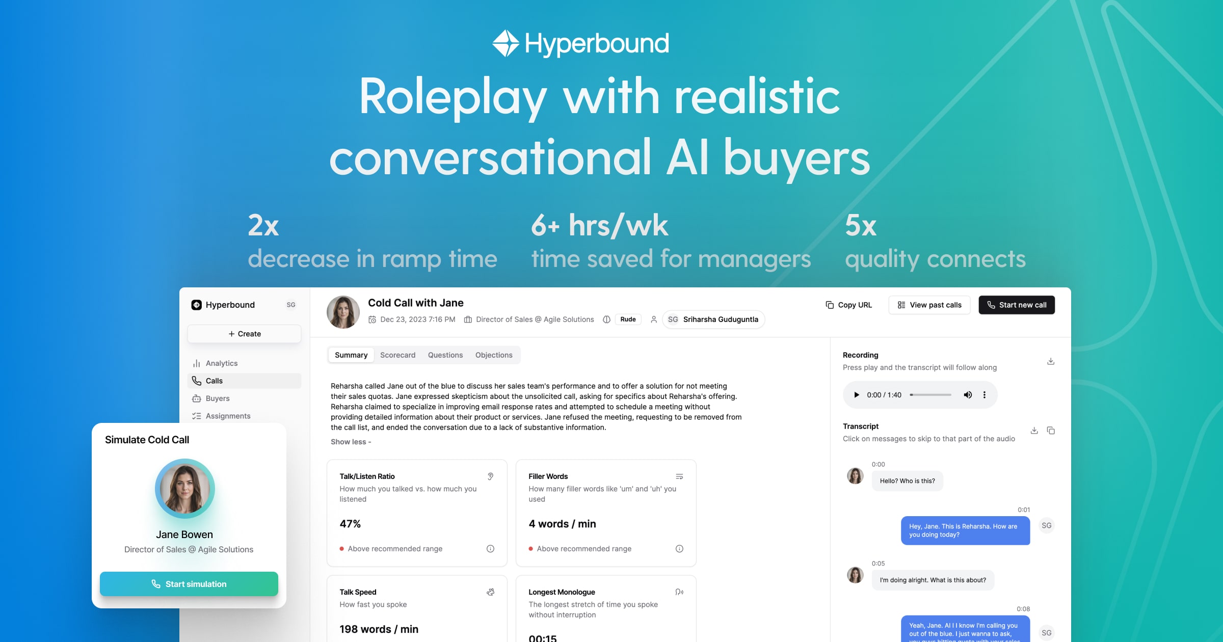 Hyperbound | AI Sales Role-Play & Upskilling Platform Hyperbound | AI Sales Role-Play & Upskilling Platform